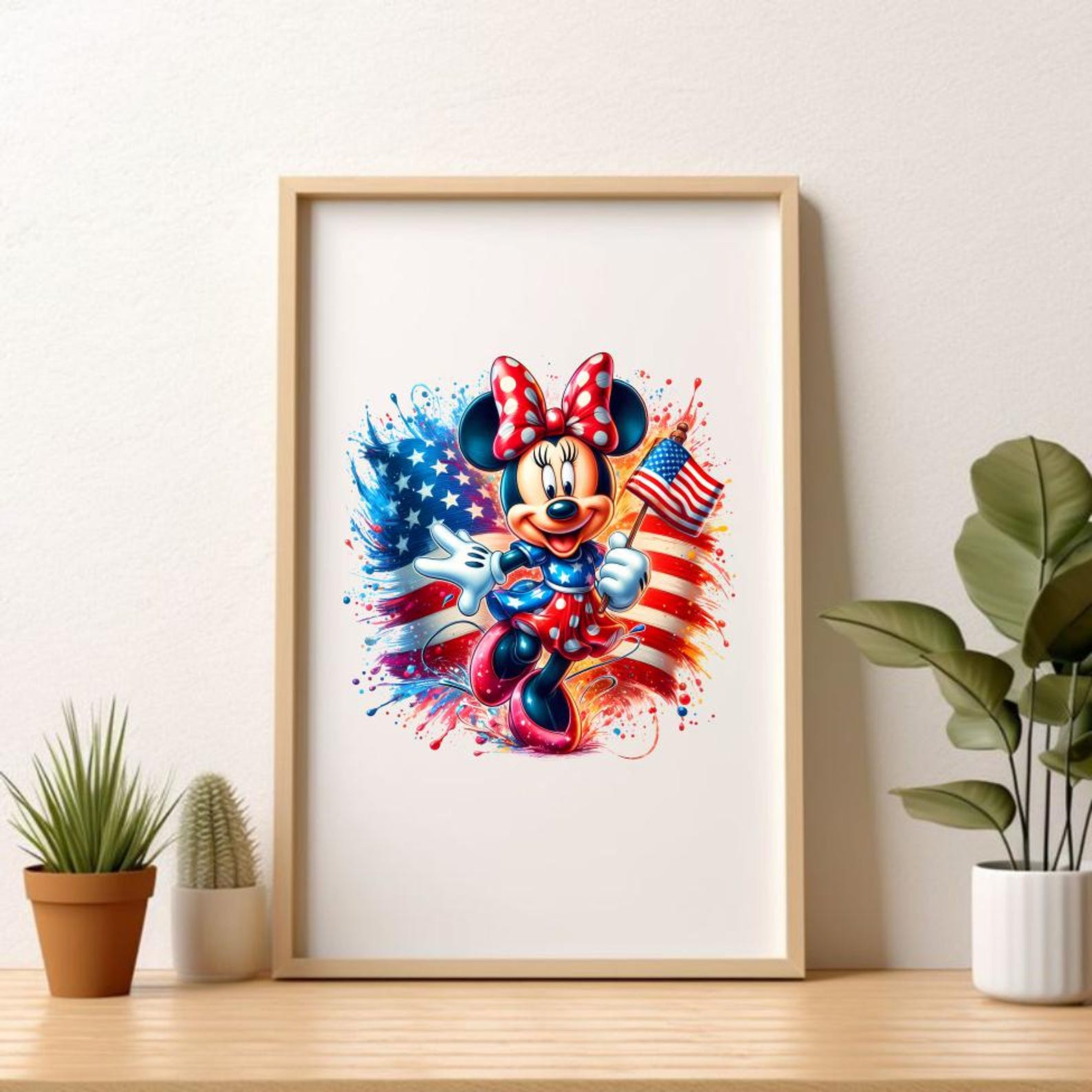 5 PNG Patriotic Minnie Png Mouse Splash and Watercolor Png American ...