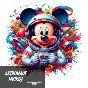 5 PNG Astronaut Mickey Png Mouse Splash and Watercolor Png Mickey ...