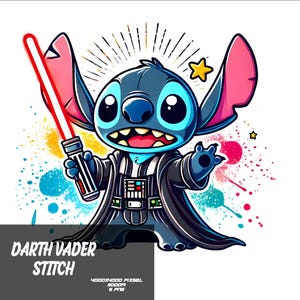 5 PNG Starwars Jedi Stitch Png Stitch Splash and Watercolor Png Stitch ...