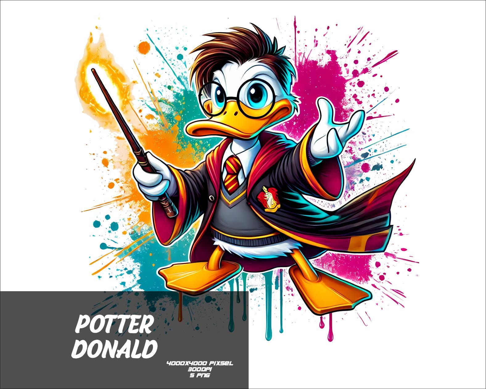 5 PNG Potter Donald Png Wizard Duck Splash and Watercolor Png Duck ...