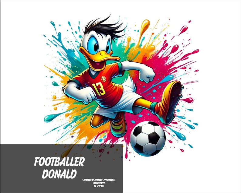 5 PNG Footballer Donald Png Splash and Watercolor Png Duck Transparent ...