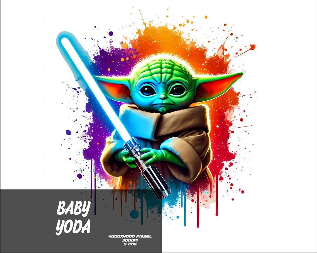 5 PNG Baby Jedi Png Jedi Yoda Splash and Watercolor Png Baby Jedi Yoda ...