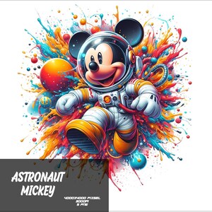 5 PNG Astronaut Mickey Png Mouse Splash and Watercolor Png Mickey ...