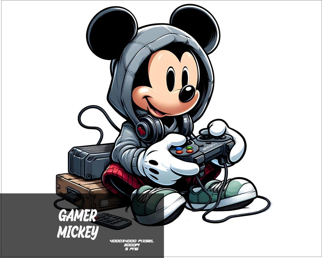 5 PNG Gamer Mickey Png Mouse Splash and Watercolor Png Mickey ...