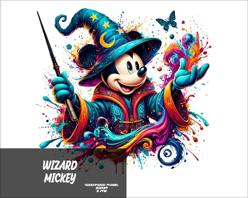 5 PNG Wizard Mickey Png Mouse Splash and Watercolor Png Mickey ...