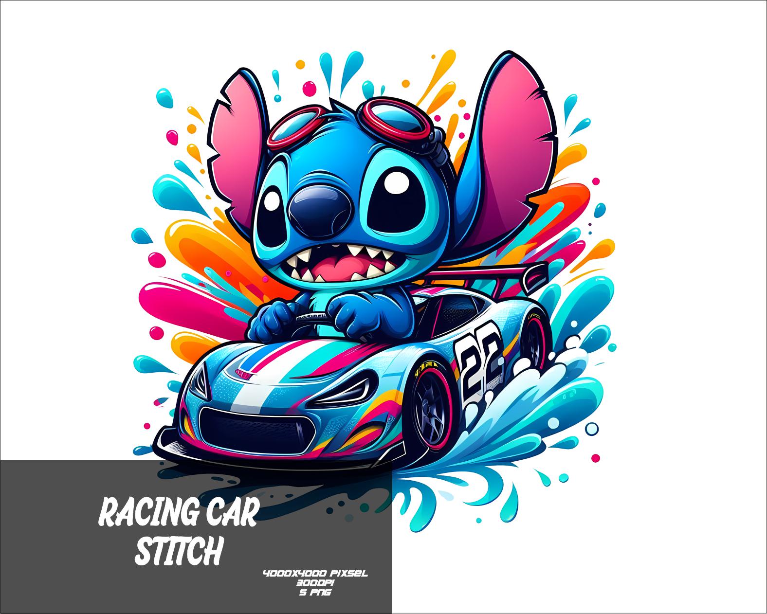 5 PNG Racing Car Stitch Png Stitch Splash and Watercolor Png Stitch ...