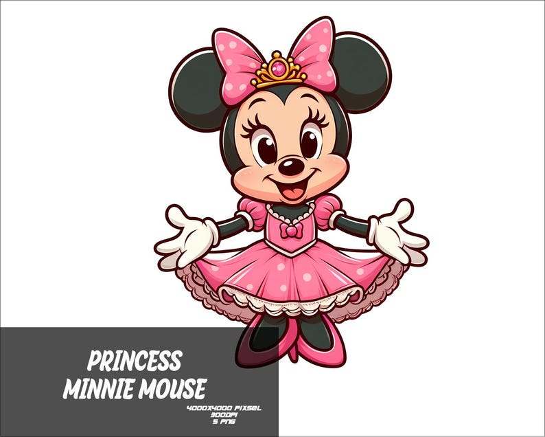 5 PNG Princess Minnie Png Mouse Splash and Watercolor Png Minnie ...