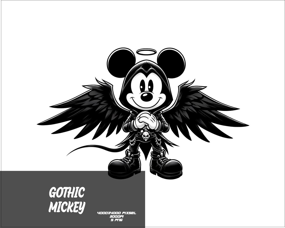 5 PNG Gothic Mickey Png Mouse Splash and Watercolor Png Mickey ...