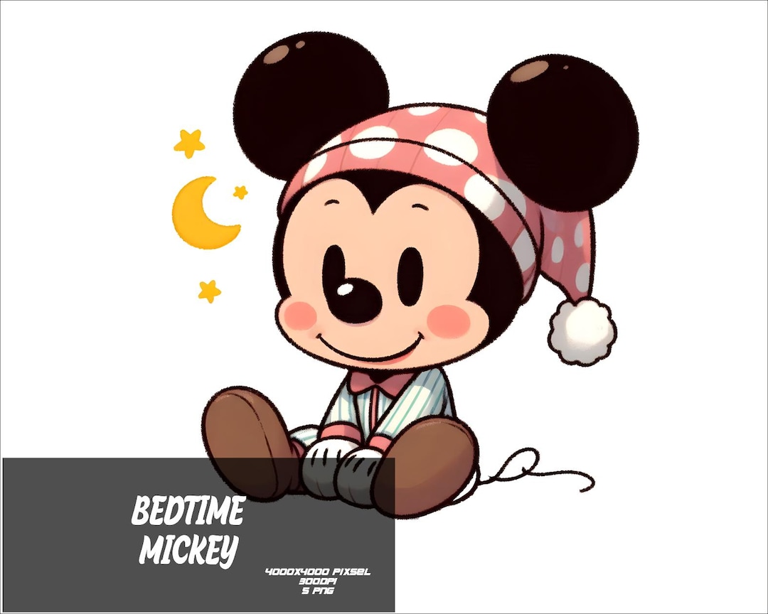 5 PNG Bedtime Mickey Png Baby Mouse Splash and Watercolor Png Mickey ...