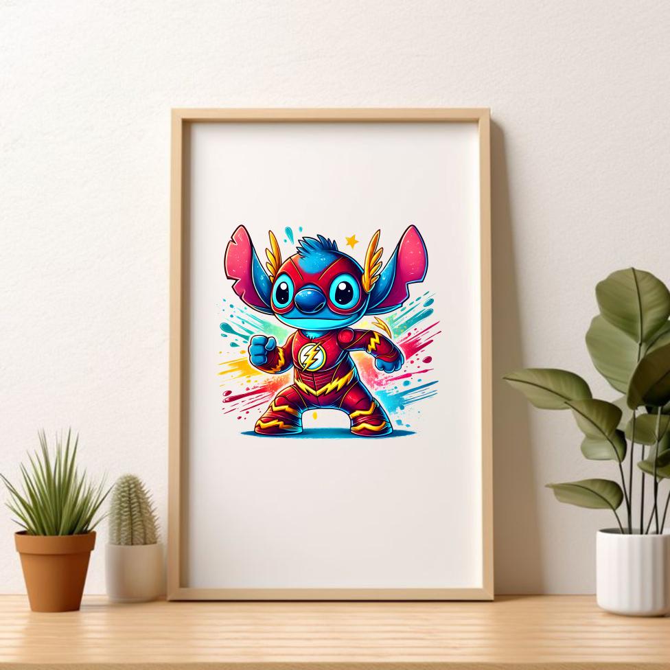 5 PNG Stitch Super Hero Png Flash Stitch Splash and Watercolor Png ...
