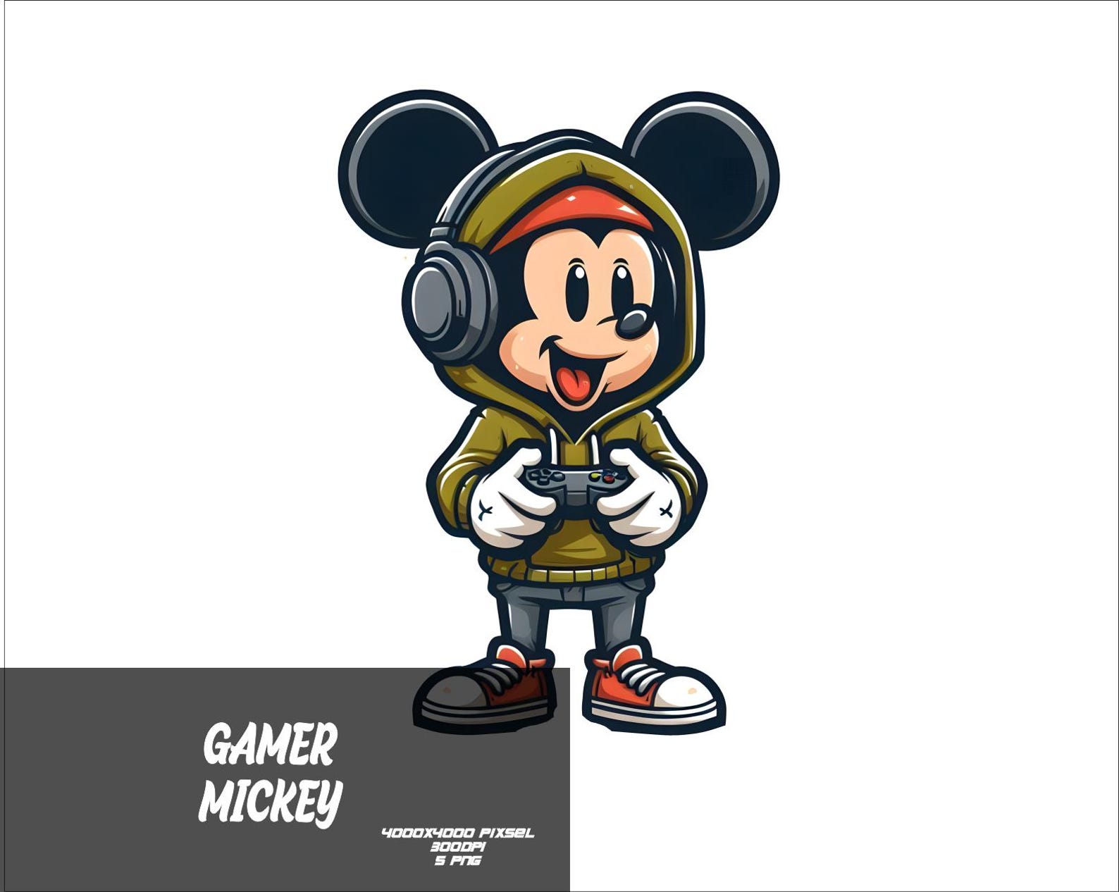 5 PNG Gamer Mickey Png Mouse Splash and Watercolor Png Mickey ...