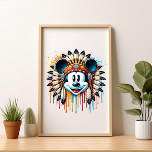 5 PNG Indian Mickey Png Indian Mouse Splash and Watercolor Png Mickey ...