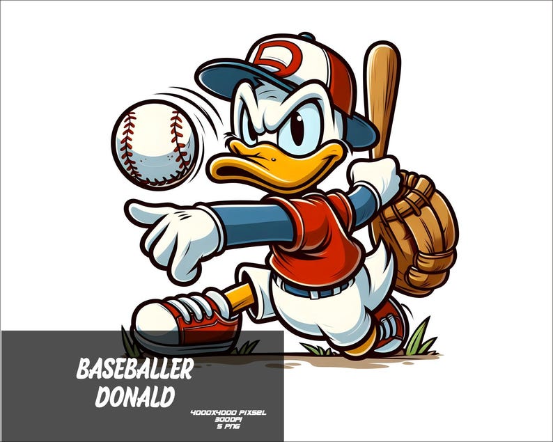 5 PNG Baseball Donald Png Splash and Watercolor Png Duck Transparent ...