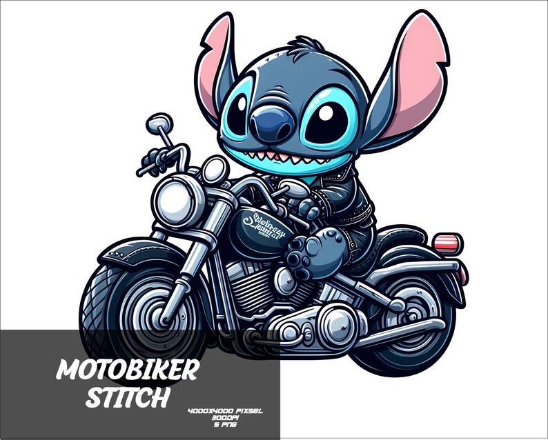 5 PNG Motobiker Stitch Png Stitch Splash and Watercolor Png Stitch ...