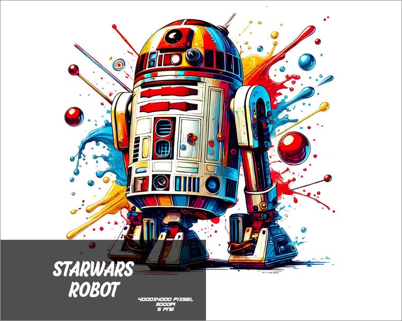5 PNG Starwars RD2 Robot Png Splash and Watercolor Png Starwars ...