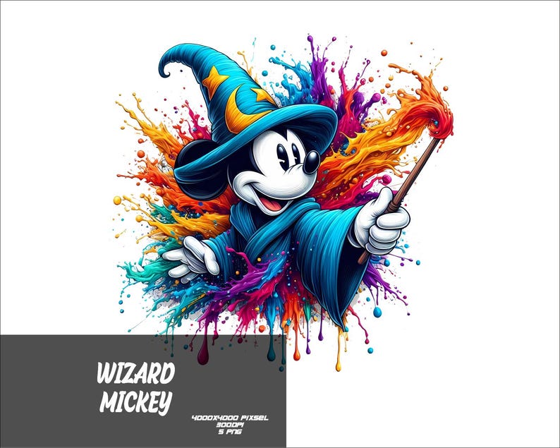 5 PNG Wizard Mickey Png Mouse Splash and Watercolor Png Mickey ...