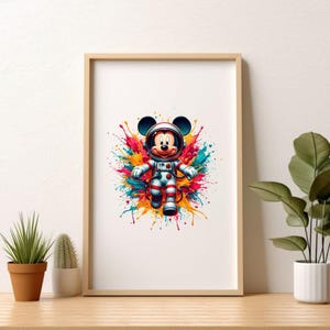 5 PNG Astronaut Mickey Png Mouse Splash and Watercolor Png Mickey ...