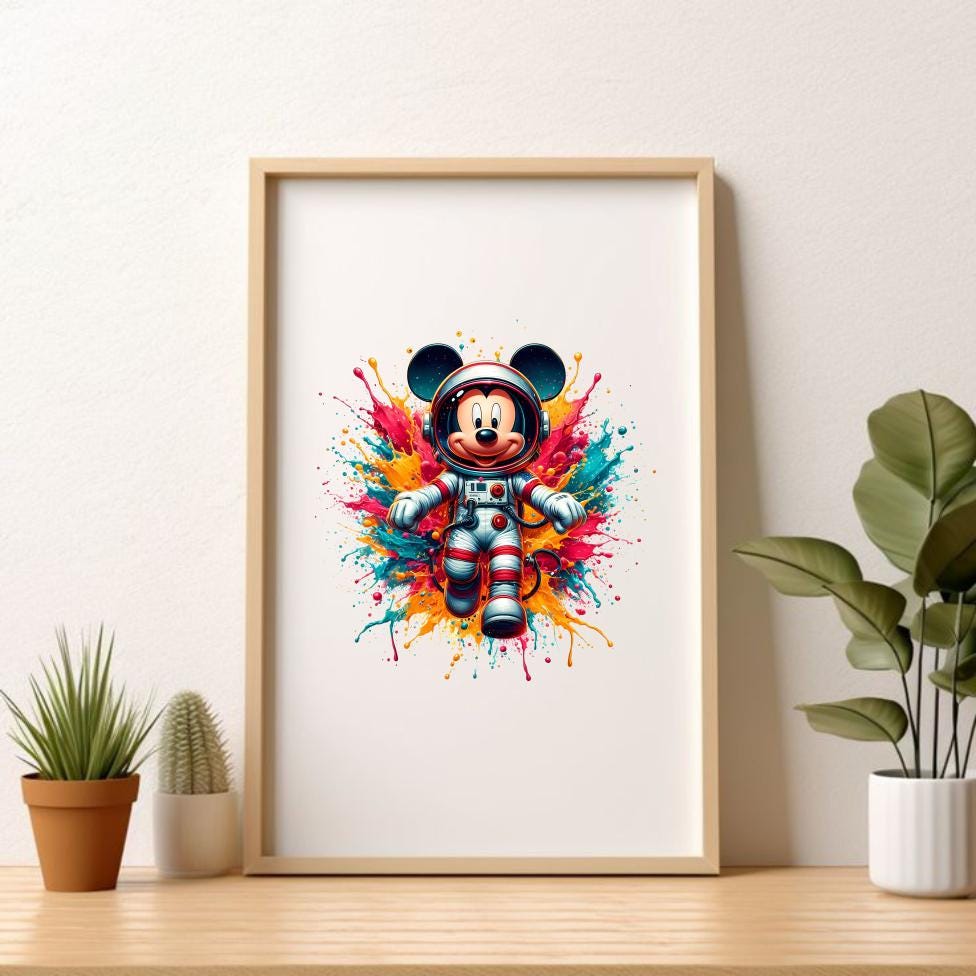 5 PNG Astronaut Mickey Png Mouse Splash and Watercolor Png Mickey ...