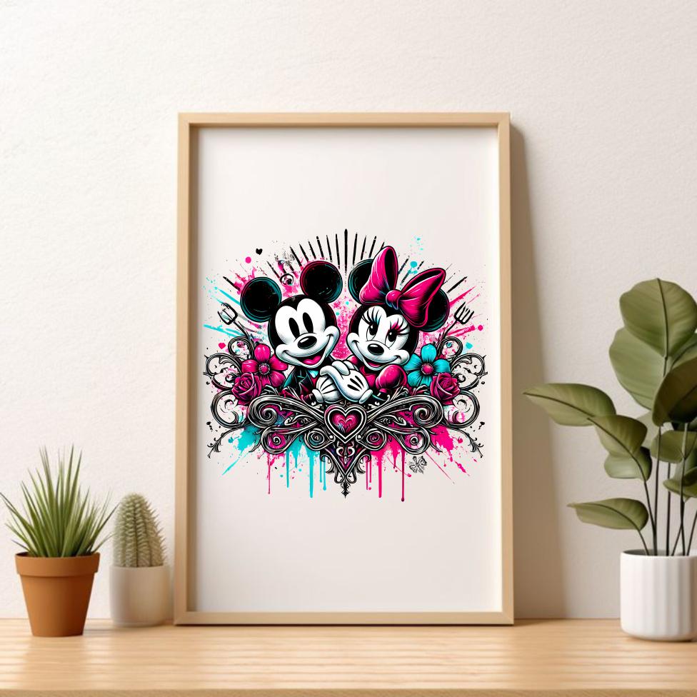5 PNG Gothic Minnie and Mickey Png Mouse Splash and Watercolor Png ...