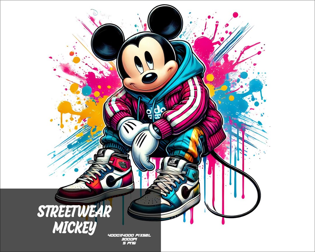 5 PNG Streetwear Mickey Png Mouse Splash and Watercolor Png Mickey ...