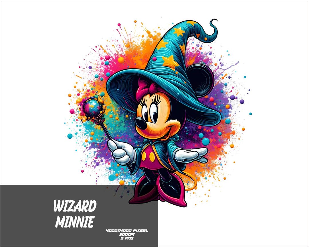 5 PNG Wizard Minnie Png Mouse Splash and Watercolor Png Minnie ...