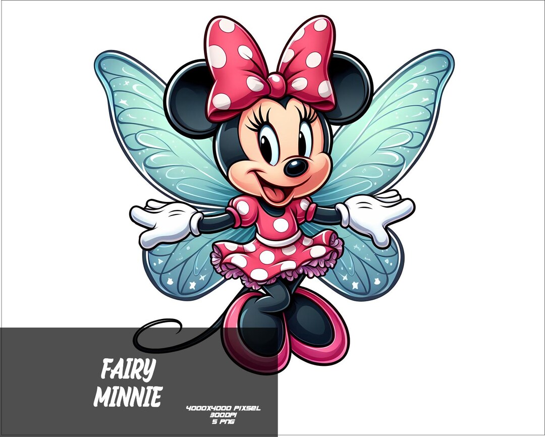 5 PNG Fairy Minnie Png Mouse Splash and Watercolor Png Minnie ...