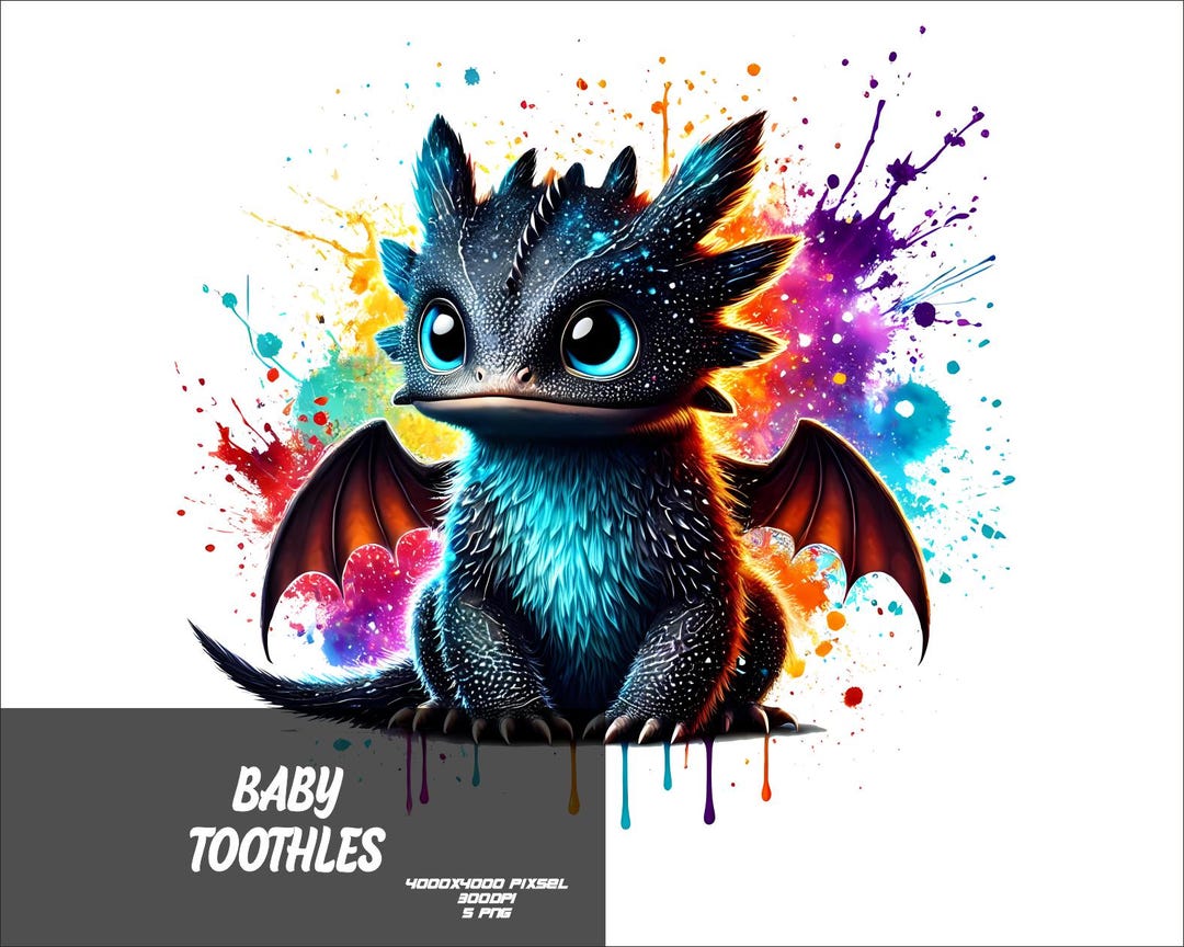 5 PNG Baby Night Fury Png Splash and Watercolor Png Toothless ...