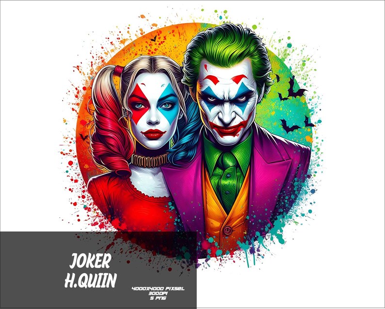 5 PNG Harley and Joker Png Splash and Watercolor Png Joker Transparent ...