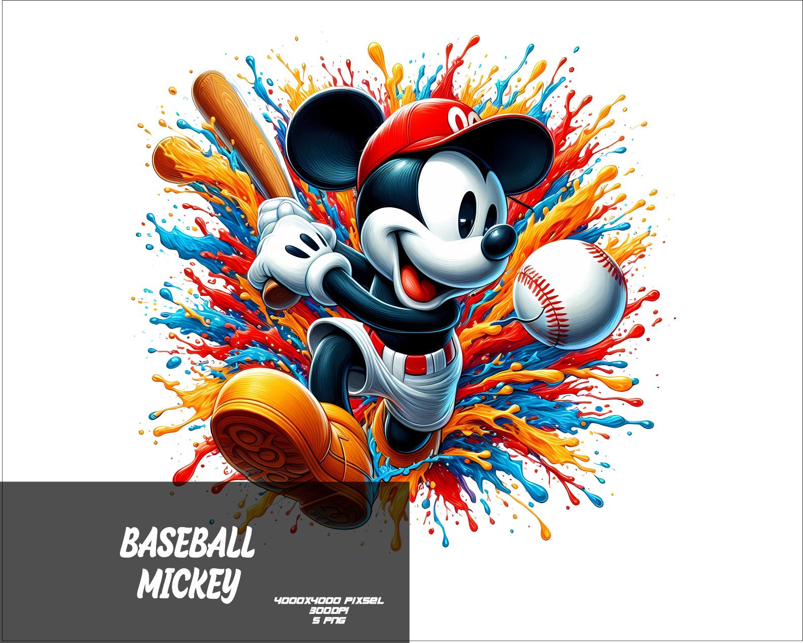 5 PNG Baseball Mickey Png Mouse Splash and Watercolor Png Mickey ...