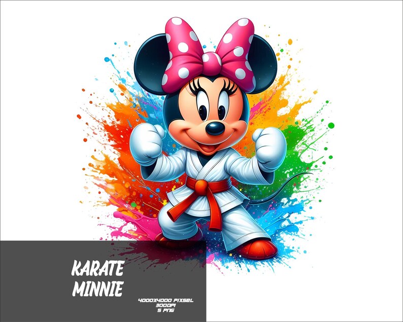 5 PNG Karatecher Minnie Png Mouse Splash and Watercolor Png Minnie ...