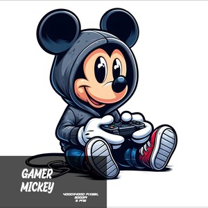 5 PNG Gamer Mickey Png Mouse Splash and Watercolor Png Mickey ...