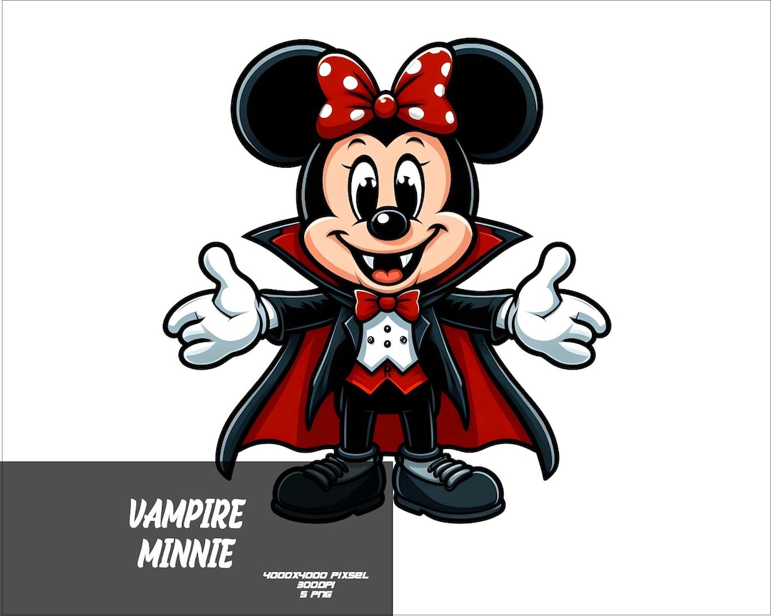 5 PNG Vampire Minnie Png Mouse Splash and Watercolor Png Minnie ...