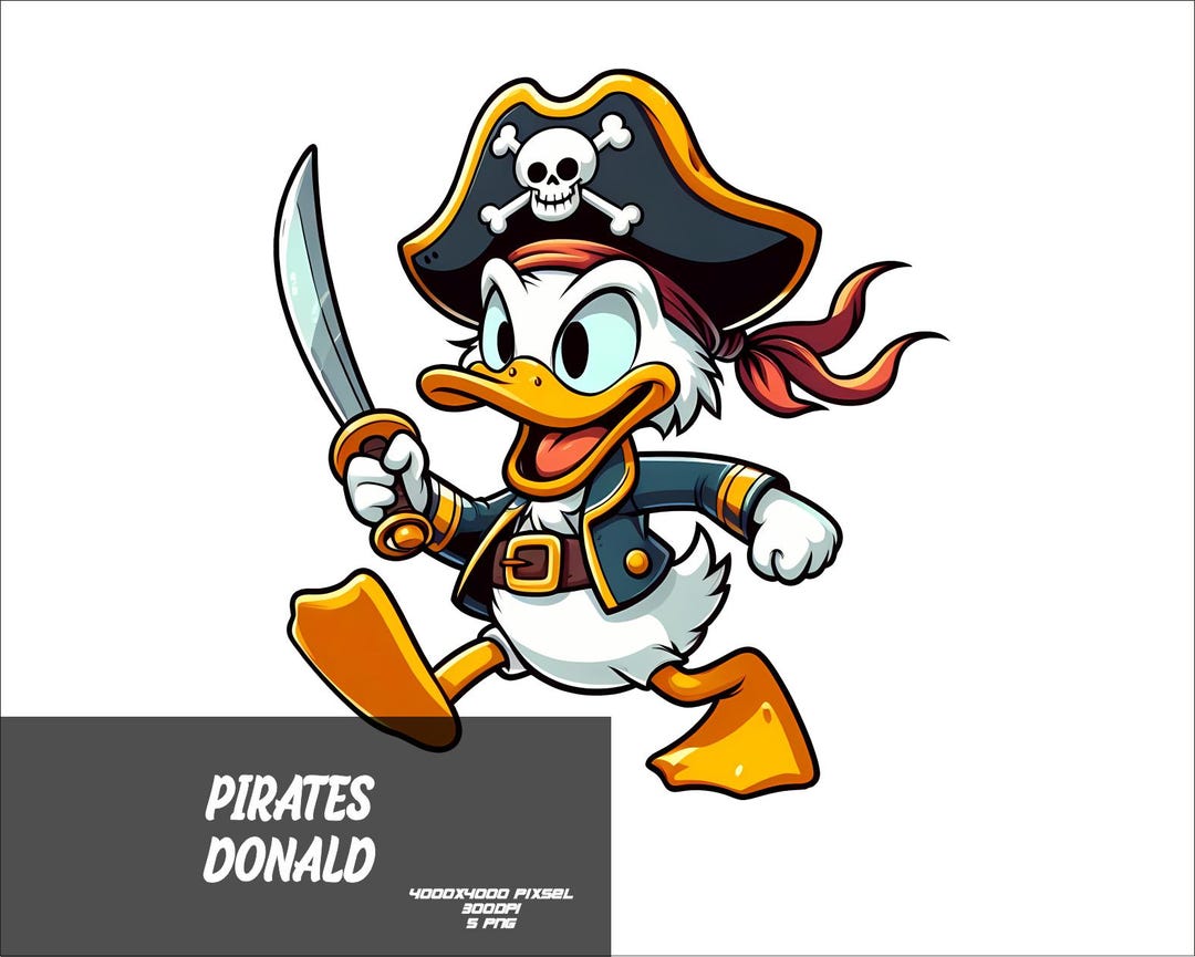5 PNG Pirate Donald Png Splash and Watercolor Png Duck Transparent PNG ...