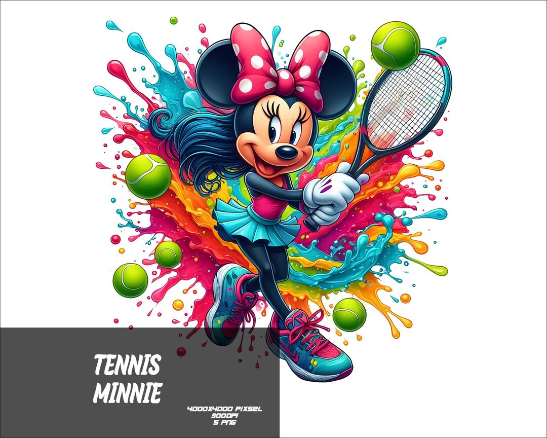 5 PNG Tennis Minnie Png Mouse Splash and Watercolor Png Minnie ...