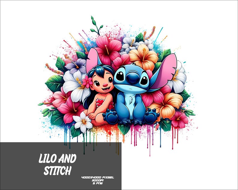 5 PNG Lilo and Stitch Png Stitch Splash and Watercolor Png Stitch ...