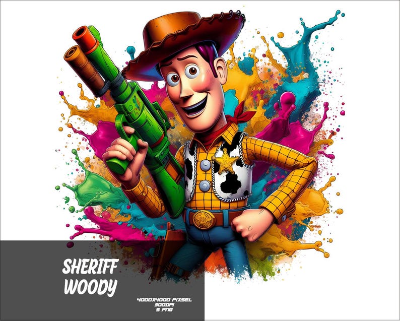 5 PNG Toy Story Woody Png Sheriff Woody Splash and Watercolor Png Toy ...