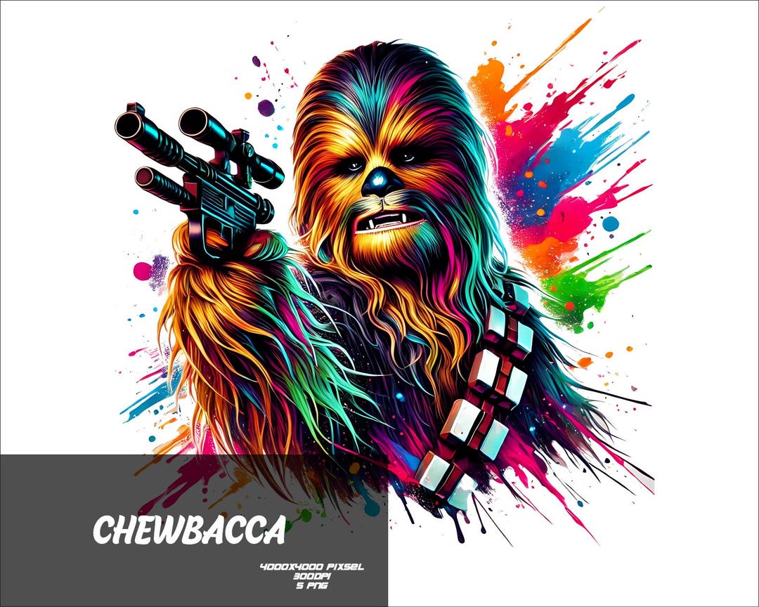 5 PNG Starwars Chewbacca Png Splash and Watercolor Png Starwars ...