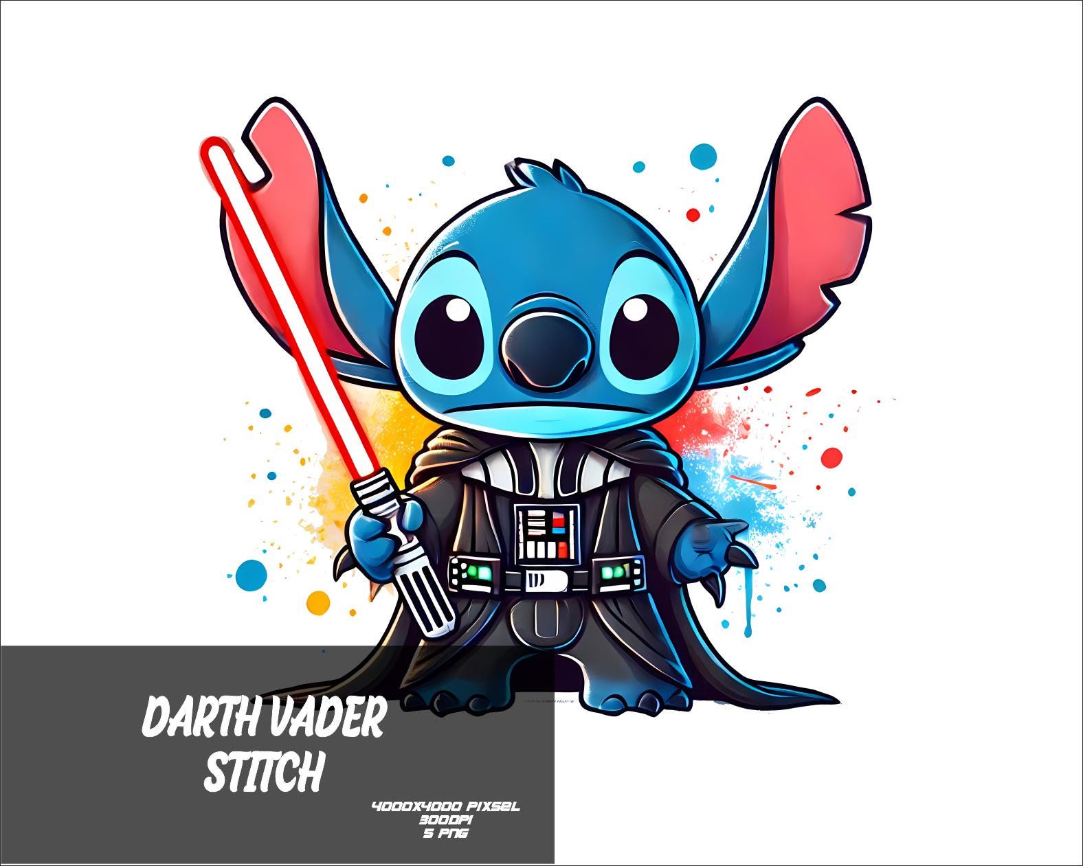 5 PNG Starwars Jedi Stitch Png Stitch Splash and Watercolor Png Stitch ...