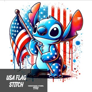 5 PNG Patriotic Stitch Png Stitch Splash and Watercolor Png American ...