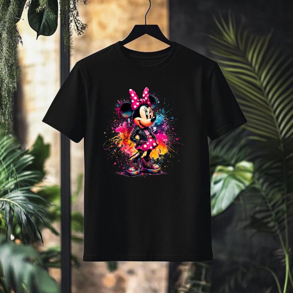 5 PNG Punk Minnie Png Mouse Splash and Watercolor Png Minnie ...