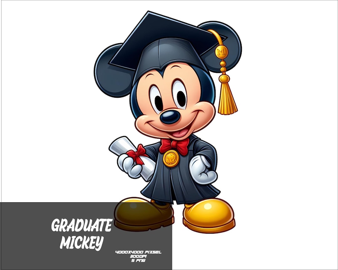 5 PNG Graduate Mickey Png Mouse Splash and Watercolor Png Mickey ...