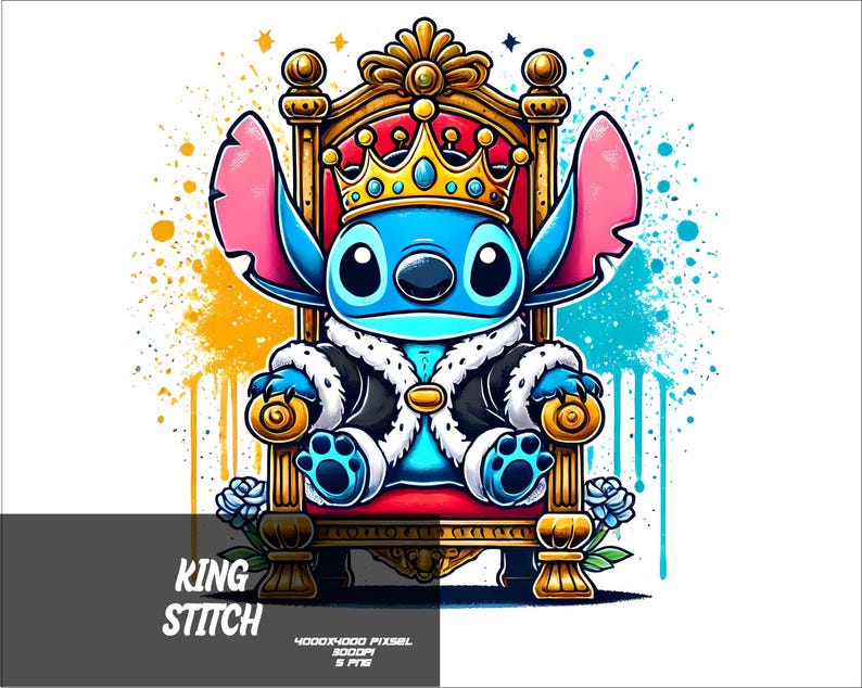 5 PNG King Stitch Png Stitch Splash and Watercolor Png Stitch ...
