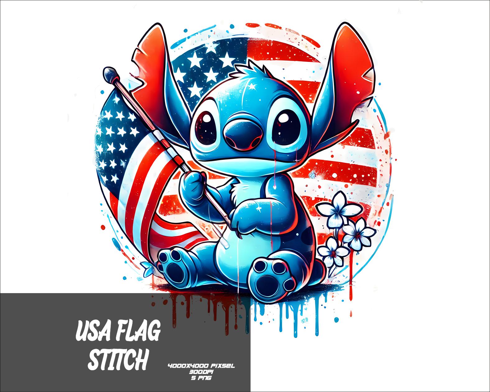 5 PNG Patriotic Stitch Png Stitch Splash and Watercolor Png American ...