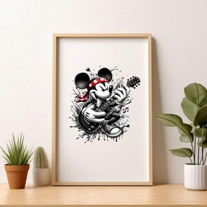 5 PNG Rocker Mickey Png Mouse Splash and Watercolor Png Mickey ...