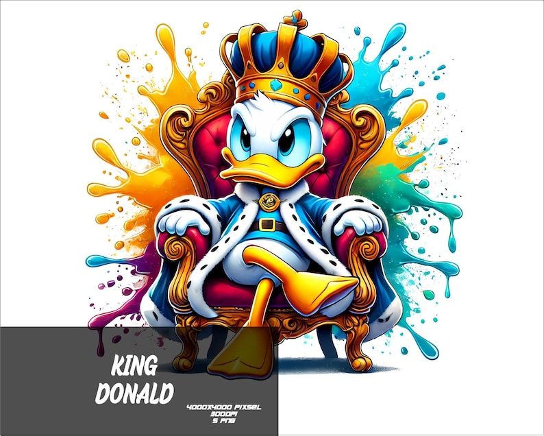 5 PNG King Donald Png Splash and Watercolor Png Duck Transparent PNG ...