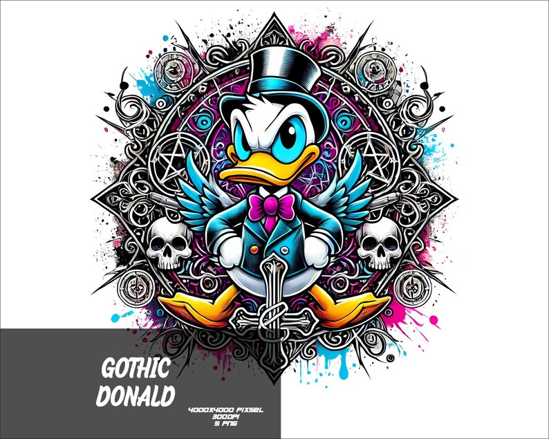 5 PNG Gothic Donald Png Splash and Watercolor Png Duck Transparent PNG ...