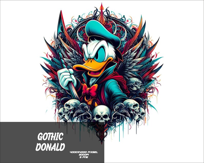 5 PNG Gothic Donald Png Splash and Watercolor Png Duck Transparent PNG ...