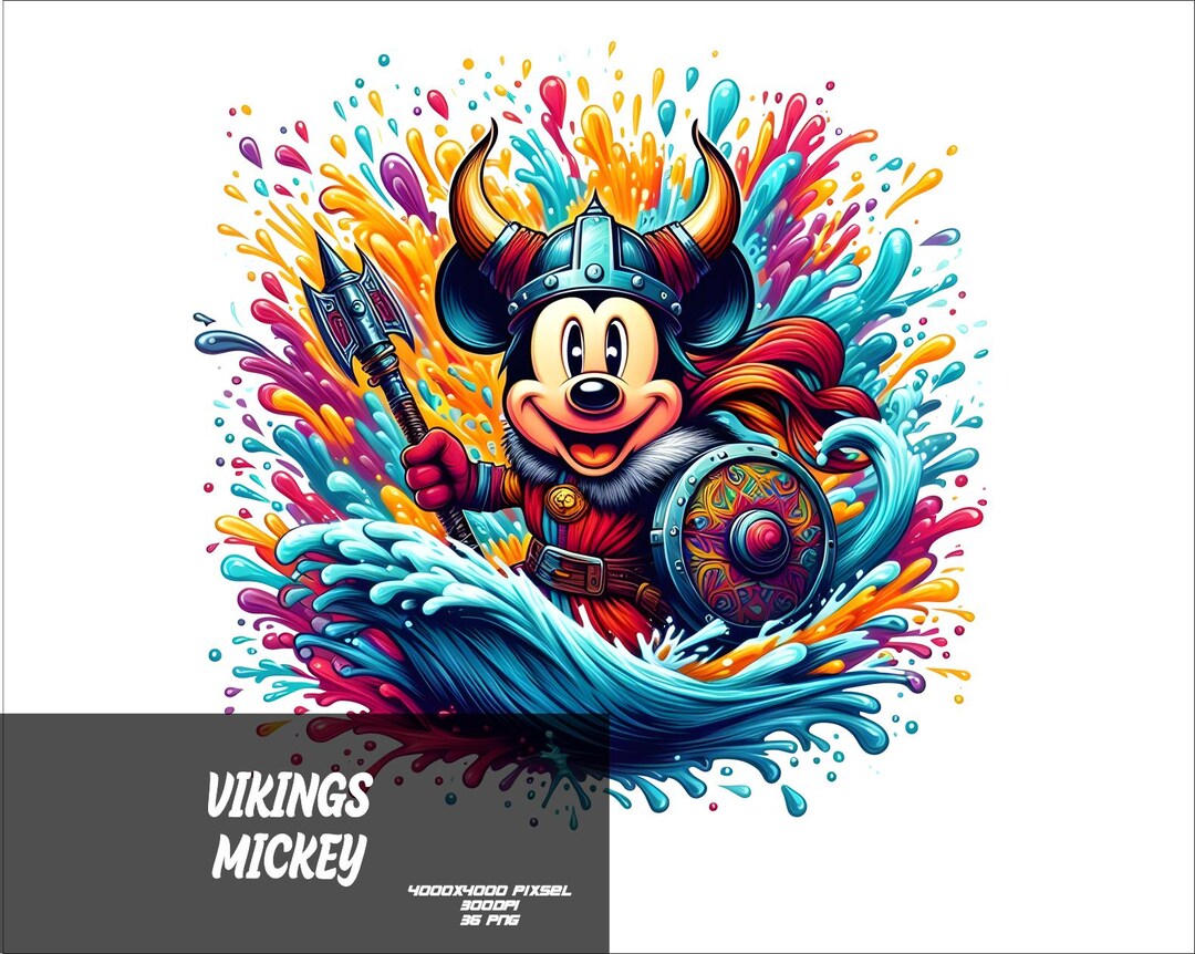 5 PNG Viking Mickey Png Mouse Splash and Watercolor Png Mickey ...