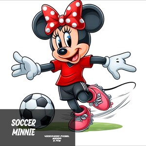 5 PNG Footballer Minnie Png Mouse Splash and Watercolor Png Minnie ...