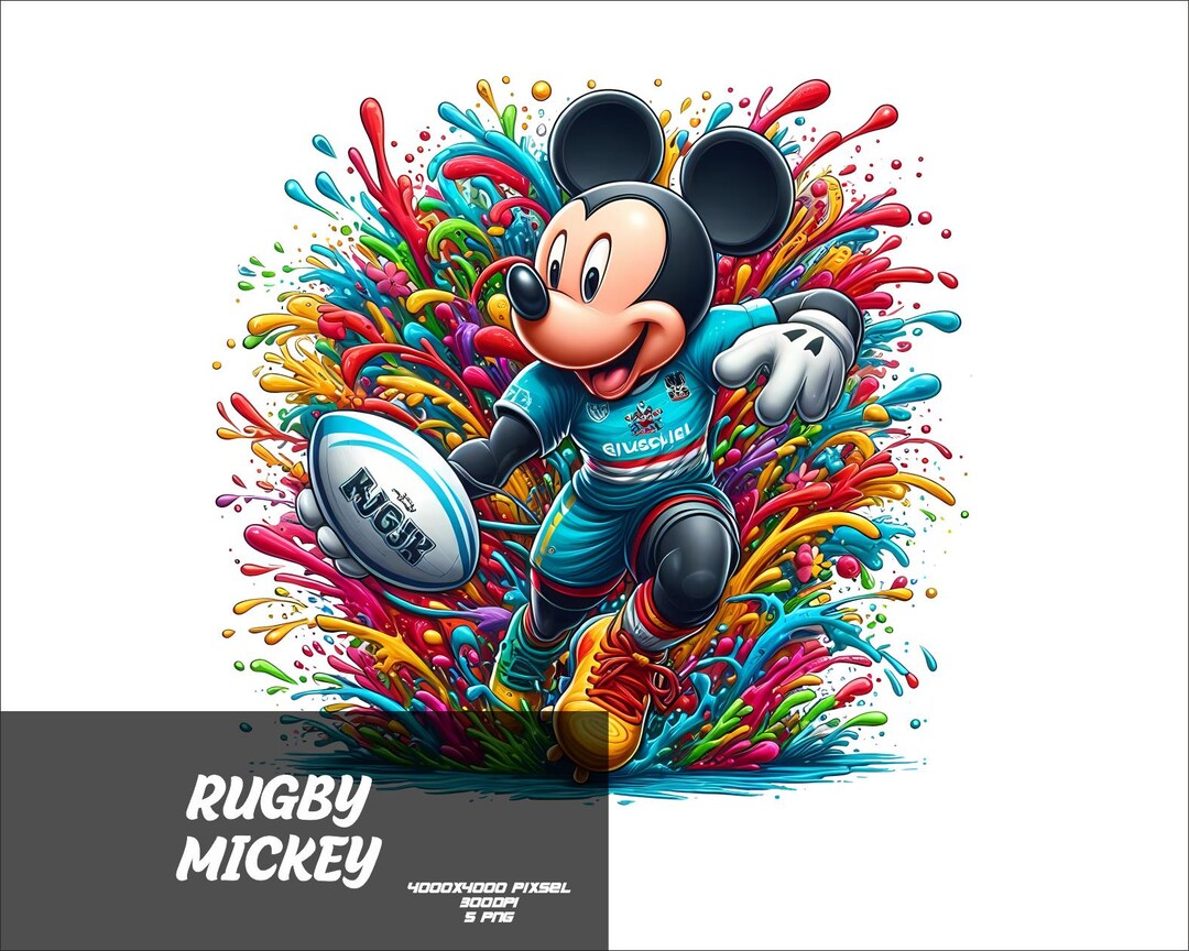 5 PNG Rugby Mickey Png Mouse Splash and Watercolor Png Mickey ...